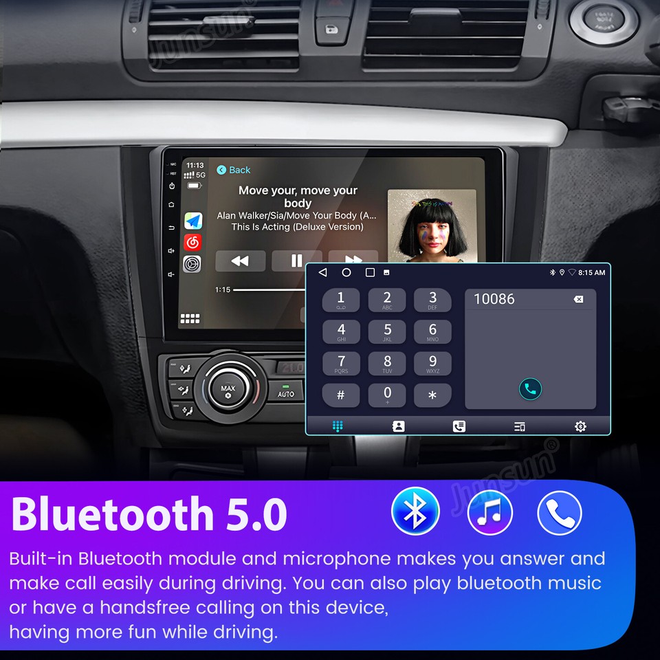 4+64GB Carplay For BMW 1 Series E88 E82 E81 E87 Car Stereo Radio GPS ...