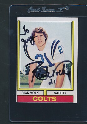 1974 Topps #360 Rick Volk Colts Signed Auto *D7828 | eBay