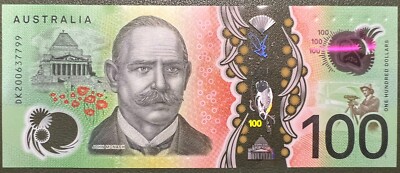 100 AUD (2020) Australia Polymer Bank Note - Circulated - Signs of use ...