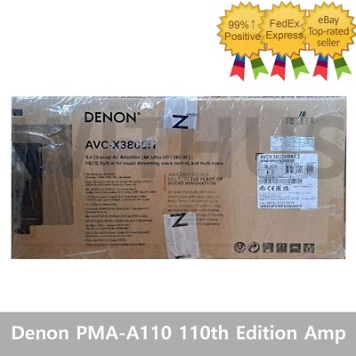 Denon AVC-X3800H 9.4Ch 8K 3D Sound AV Receiver HEOS Dolby Atmos Black ...