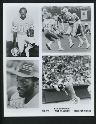 Ken Burrough LOT of TWO Press Photos Houston Oilers | eBay