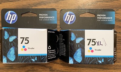 hp 75 Tri-color ink quanity 2. sealed in foil package. | eBay