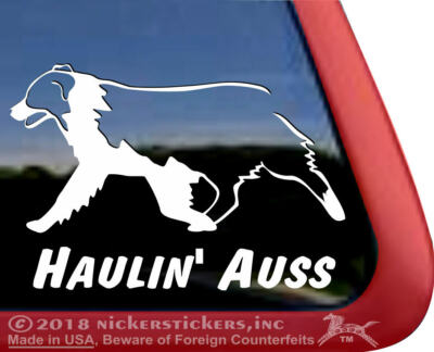 Haulin' Auss | Australian Shepherd Vinyl Dog Window Decal Sticker | eBay