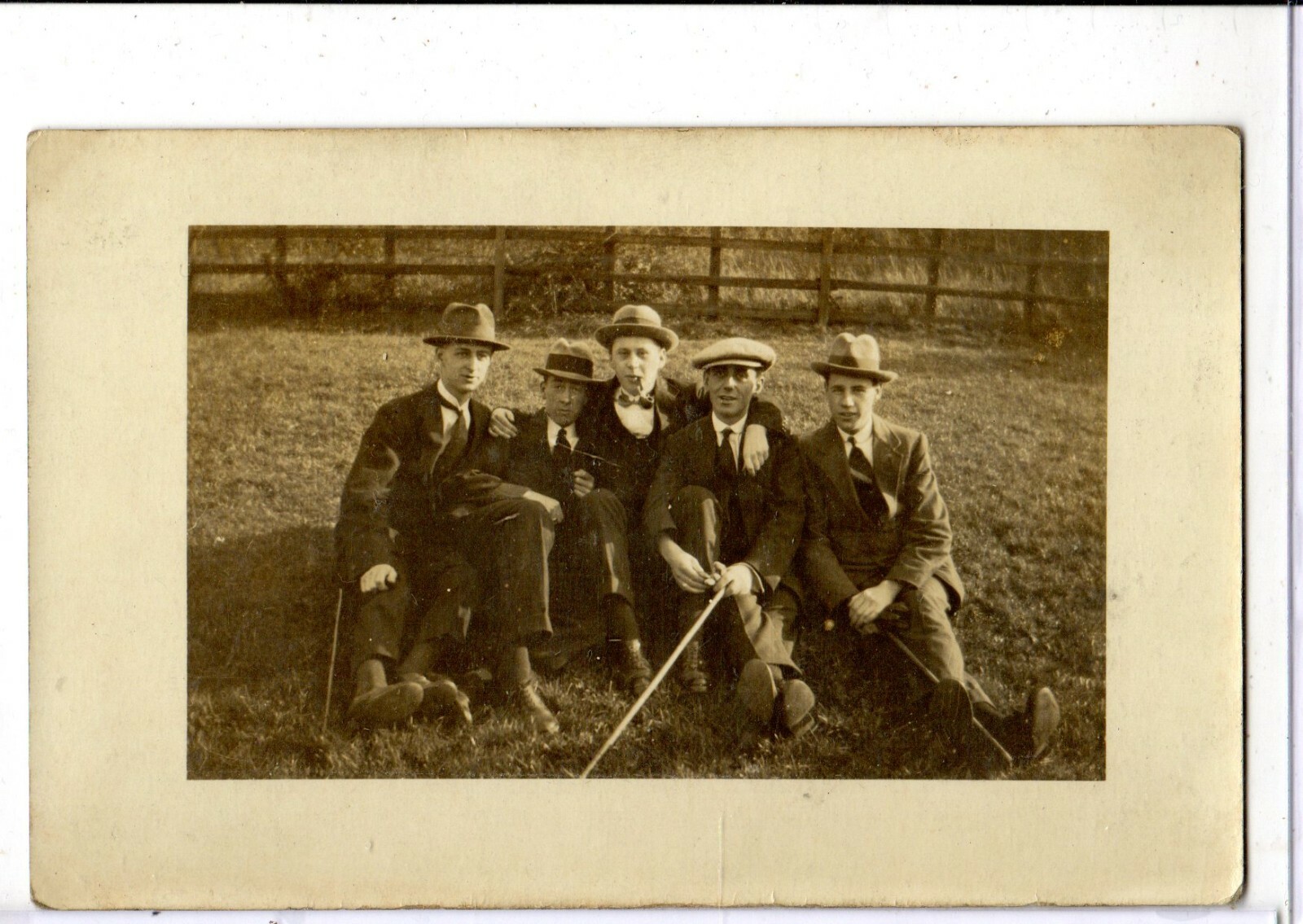 Real Photo Postcard RPPC - Male Camaraderie Affectionate Men Outdoors ...