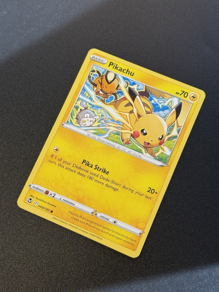 INSUFFICIENCT INK ERROR Pokémon TCG Pikachu Silver Tempest 049/195 ...