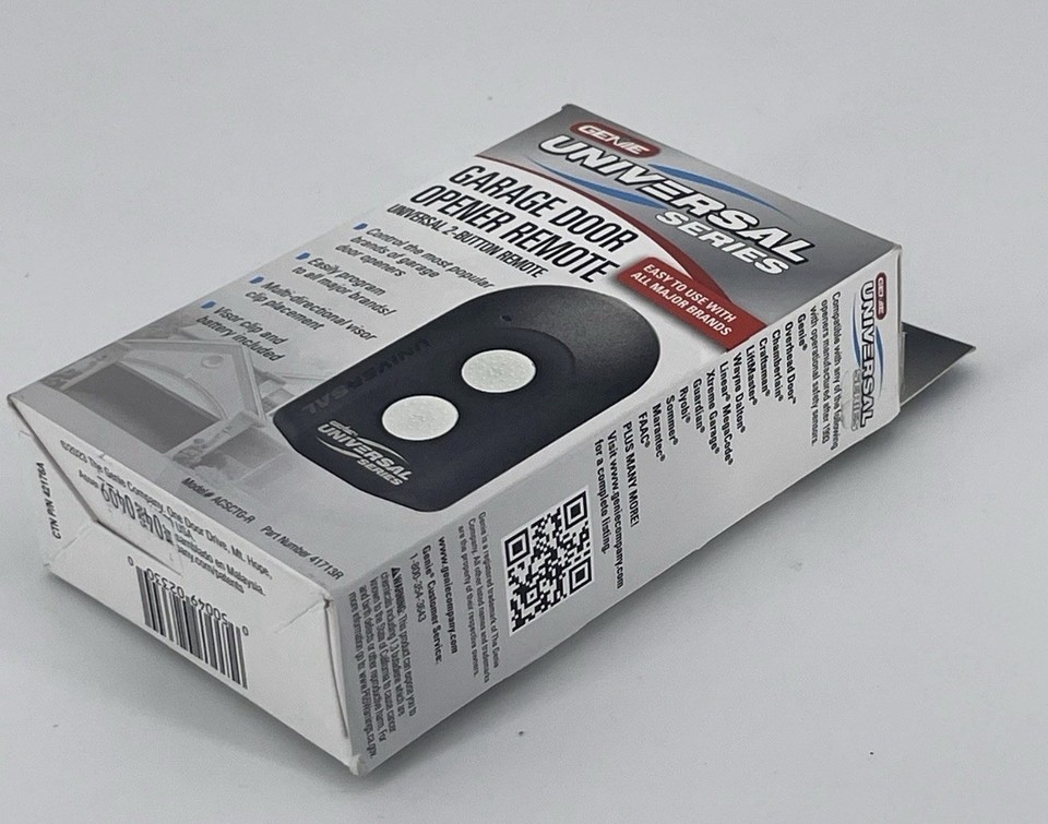 Genie Universal Series Garage Door & Gate Opener 2 Button Remote - New ...