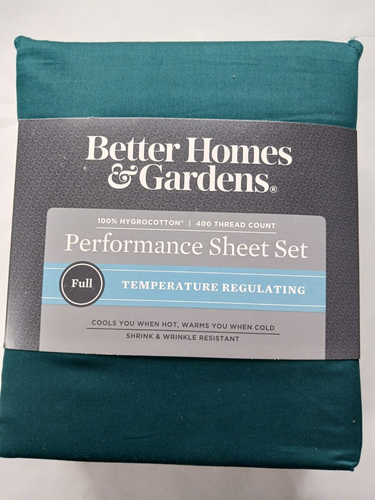 Better Homes and Gardens Performance Sheet Set - FULL Hygro cotton TEAL ...