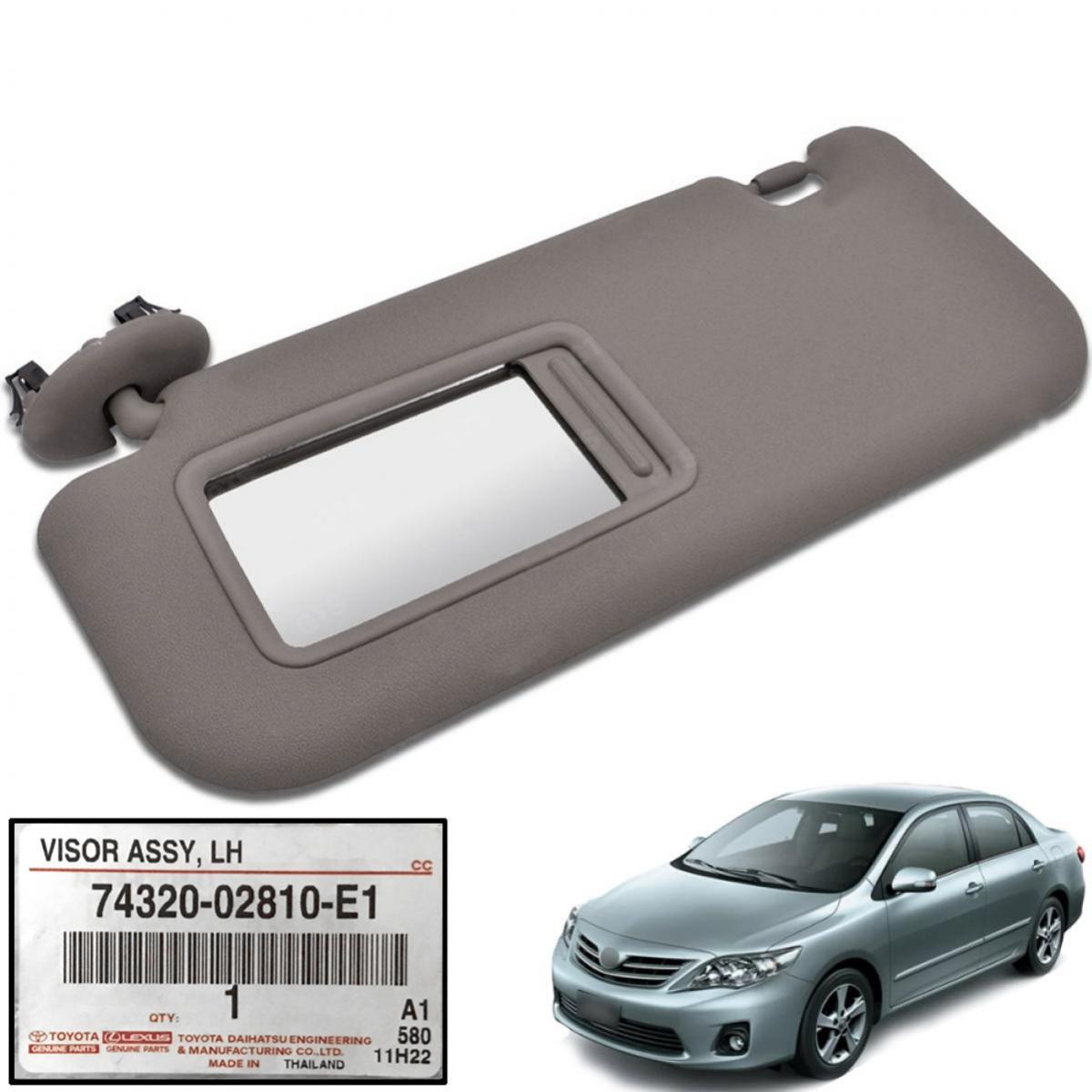 Grey LH Left Side Sun Visor GENUINE For Toyota Corolla Altis ZRE143 ...