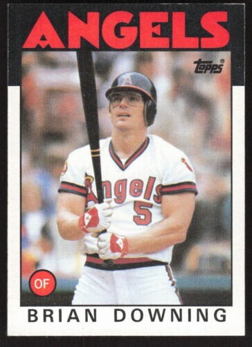 1986 Topps #772 Brian Downing Outfield California Angels FREE shipping ...