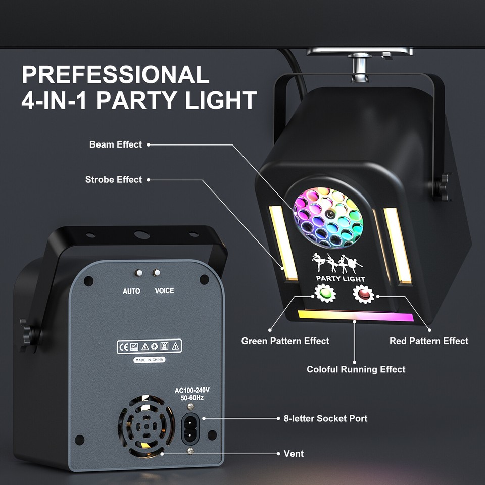 4/5in1 Party Effect Light RGB LED Laser Projector Beam DJ Disco Stage ...