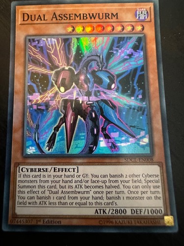 Dual Assembwurm 1st Edition SDCL EN008 SUPER RARE YuGiOh Card | eBay