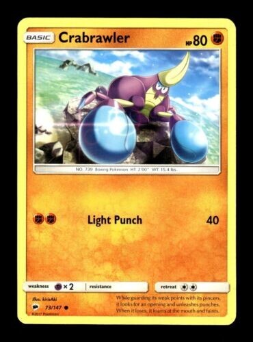 Crabrawler Pokemon TCG Card 73/147 | eBay