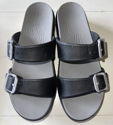 Dansko Kandi Slip On Adjustable Sandal Black Arch Wedge Size 40 US 9.5 ...