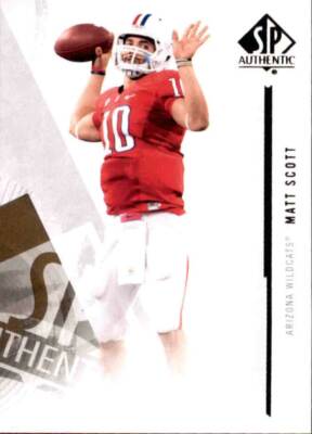 2013 SP Authentic #8 Rookie Matt Scott Arizona Wildcats | eBay
