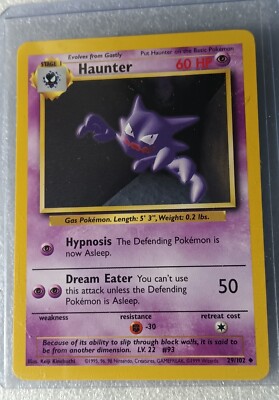 Pokemon Card Haunter Base Set 29/102 Uncommon 1999 WOTC Unlimited LP-NM ...