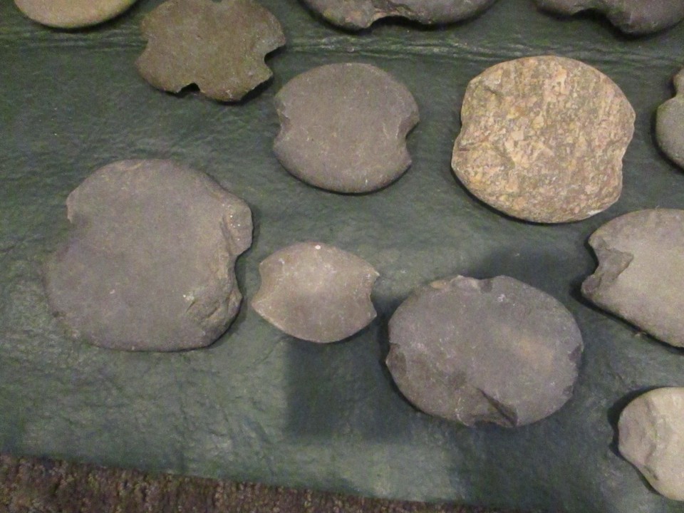 Lot 77 Columbia River Basin Native American Grooved Stone Net Fishing ...