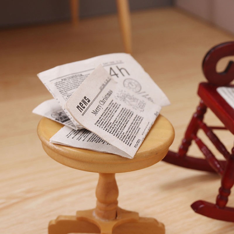 1/12 Dollhouse Miniature Retro Newspaper Set Simulation Model Toys ...