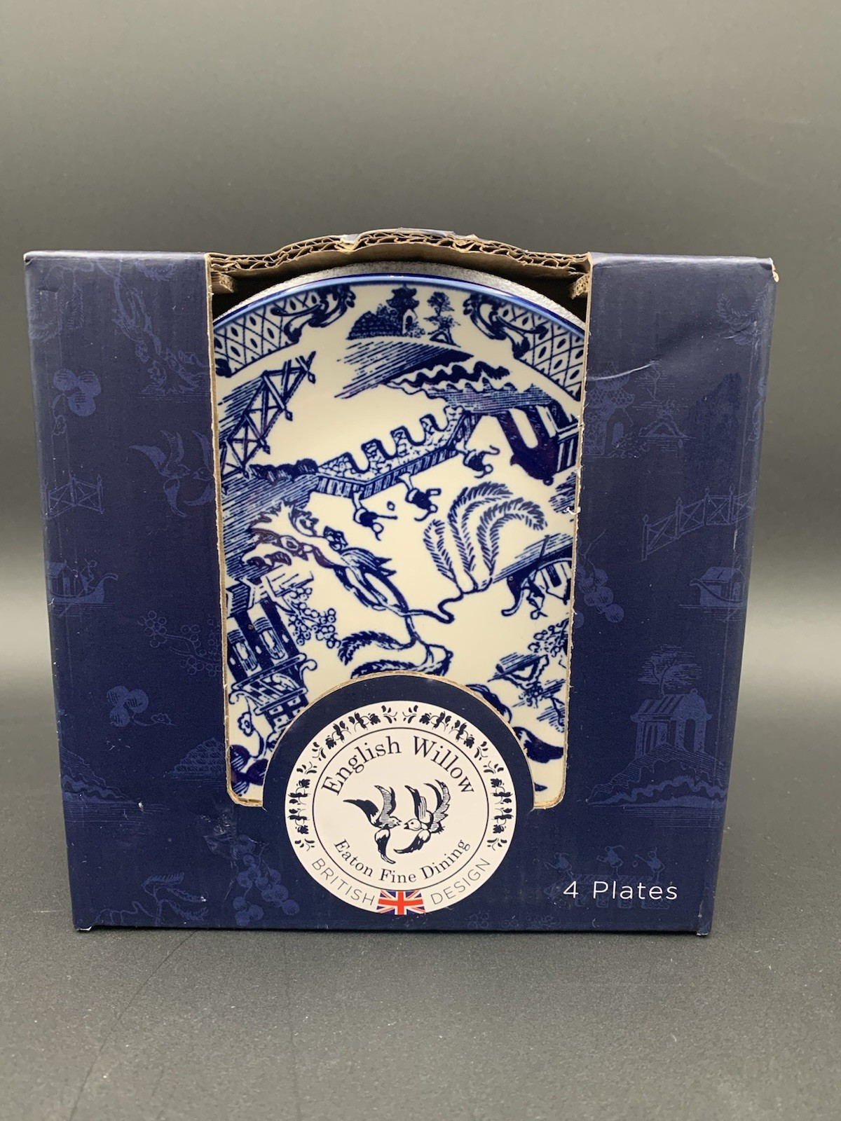 New 4 Eaton Fine Dining English Blue Willow Churchill 6” Plates ...