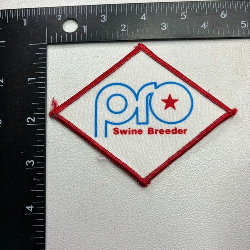 Vintage Printed-On-Style PRO SWINE BREEDER Patch Swine Pork Pig Farming ...