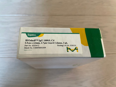 New Supelco BIOshell IgG 1000A C4 0.5x4.6mm 2.7um guard column 3-pack ...