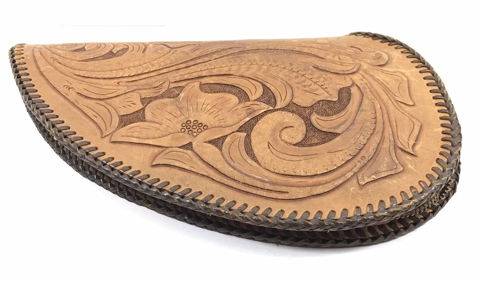 Tooled Leather And Wool Pistol Revolver Handgun Rug Bed See Photos 2673 ...