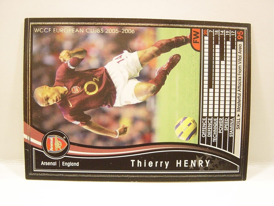 Panini WCCF 2005-06 Thierry Henry 1977 France No.14 Arsenal FC England ...