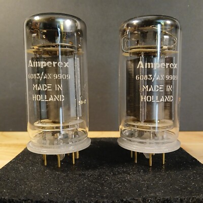 1959 Vintage Matched Pair Amperex 6083 / AX 9099 Gold Pin Tubes | eBay