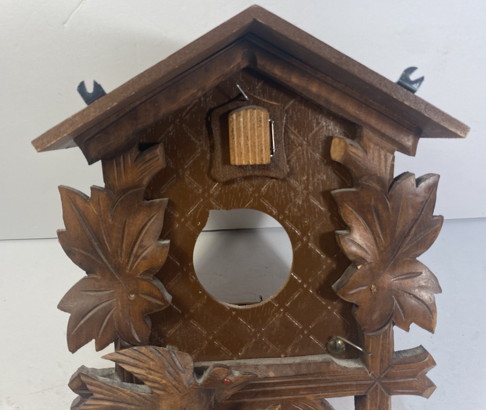 Vintage W Germany Black Forest Cuckoo Clock Case w/Bird & Nest Parts or ...