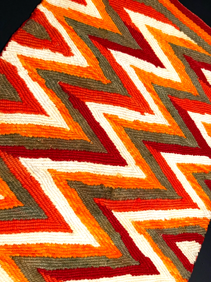 FIRE! HISTORIC NAVAJO LIGHTNING DESIGN DIAGONAL TWILL BLANKET,C1885 ...
