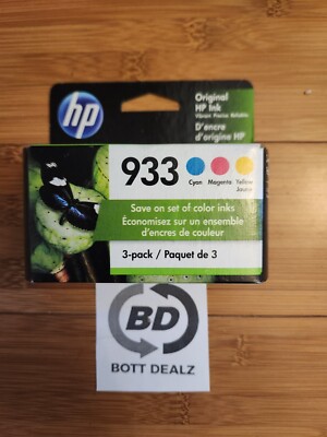 HP N9H56FN CYAN MAGENTA YELLOW 3 PACK ORIGINAL INK CARTRIDGE NEW SEALED ...