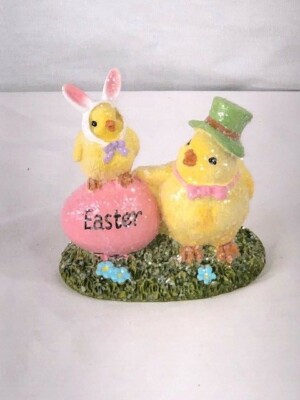 New Eater Collection Figurine 3.9x4.1 inchs Resin Easter Chick With Egg ...