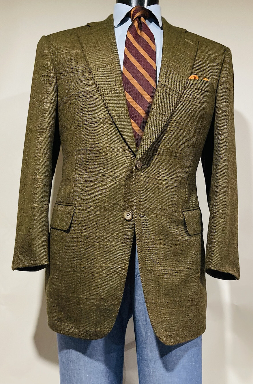 Samuelsohn X Paul Stuart Cashmere Wool Tweed Brown Me… - Gem