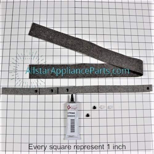Whirlpool Dryer Front Felt Bearing and Felt Seal Kit with Adhesive ...