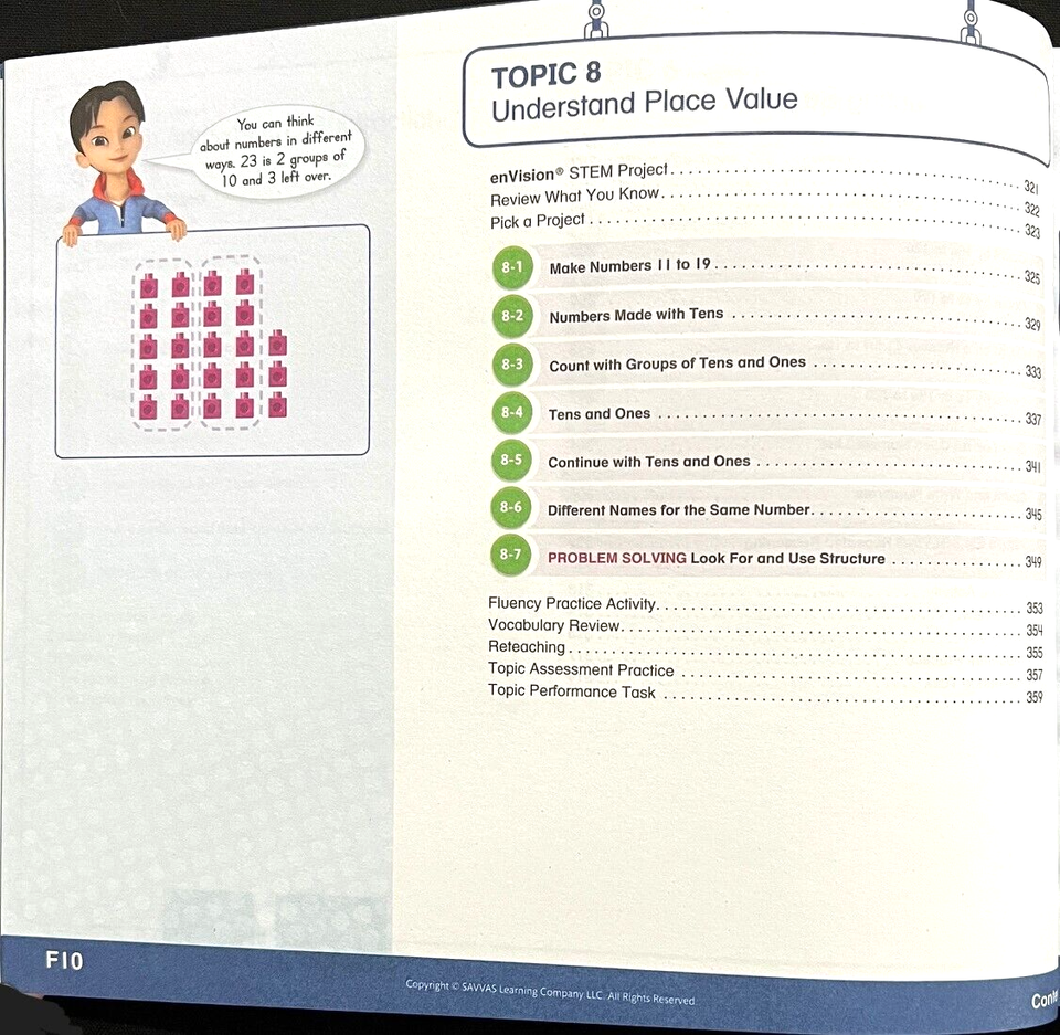 1st Grade - enVision Math (SAVVAS) - STUDENT WORKBOOK (Vol. 2) (2020 ...