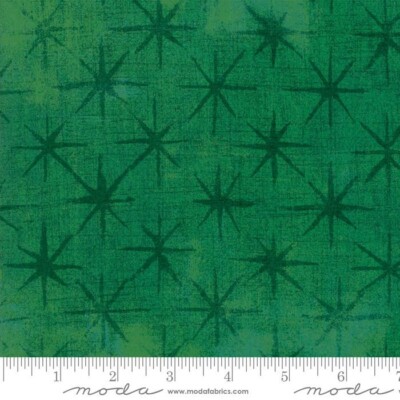 1yd x 42" 100% cotton Grunge Seeing Stars Kelly Green 30148 54 Moda #1 ...