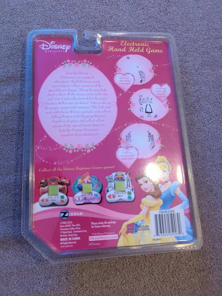 Disney Princess Electronic Handheld Video Game (Zizzle 2006) 6 Games In ...