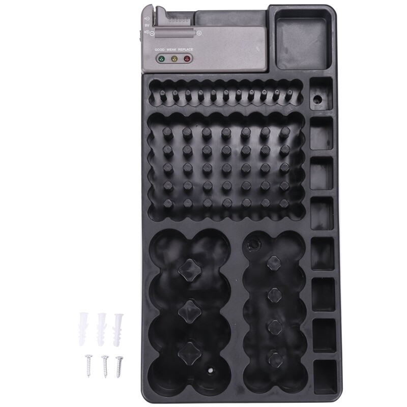 Battery Memory Organizer Holder With Tester - Battery Rack Housing ...