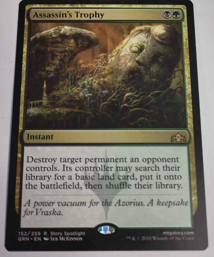 Assassin's Trophy -Foil Light Play MTG Guilds of Ravnica | eBay