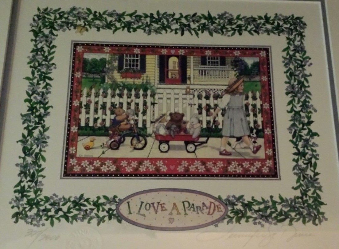 Jennifer St Denis - Signed I LOVE A PARADE print Cert of Authenticity ...