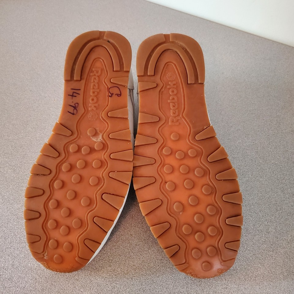 Reebok Sneakers Mens Sz 13 White Leather Lace Up Low Classics Shoes ...