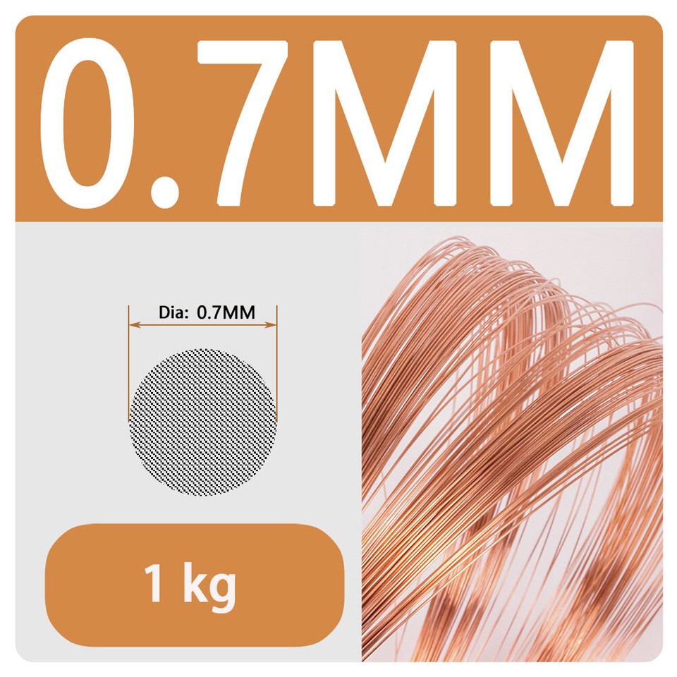 1KG Pure Copper Round Wire Solid Bare Wire Craft DIY Jewelry Dia 0.2mm ...