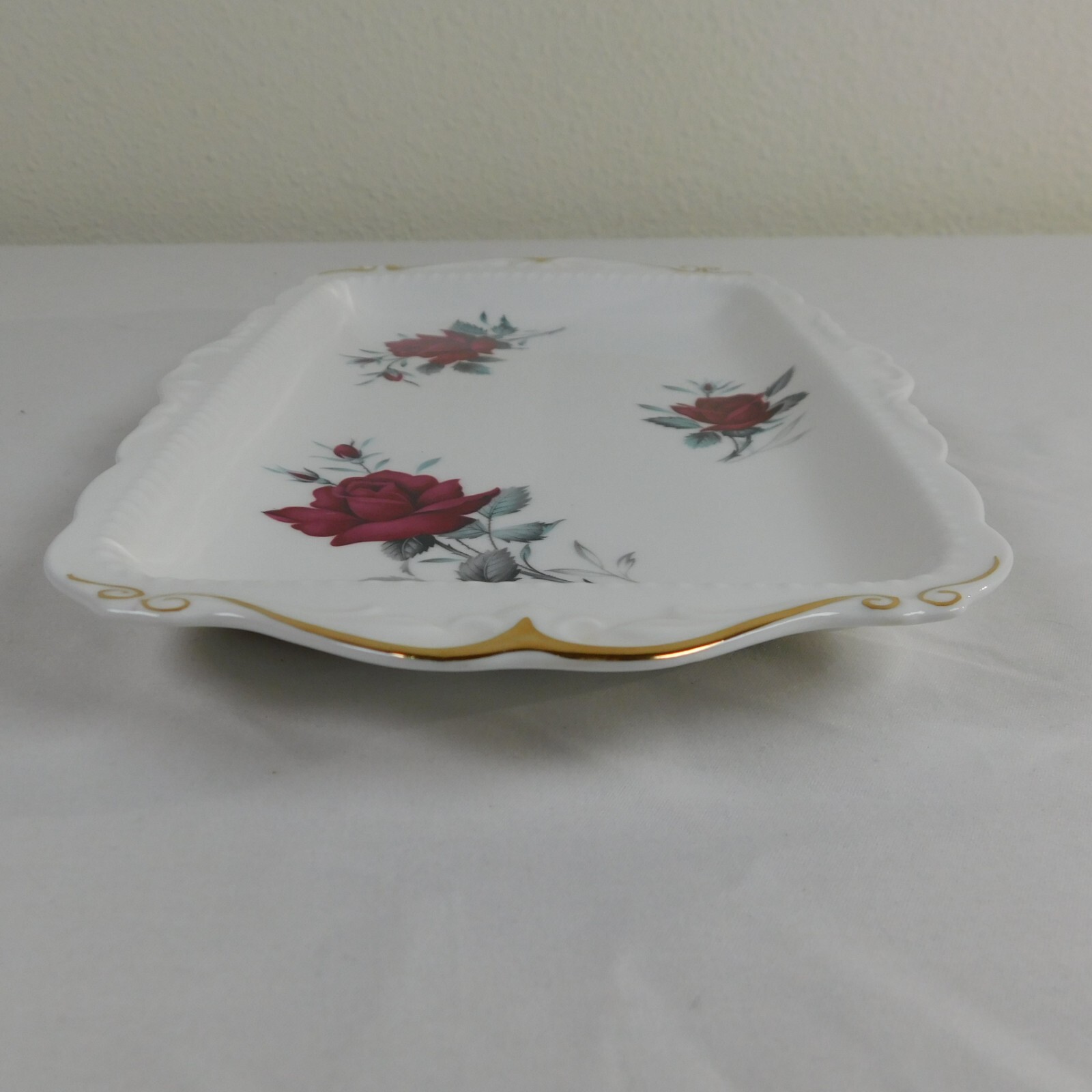 Royal Albert Sweet Romance Bone China Sandwich Serving Tray 11.5" Red ...
