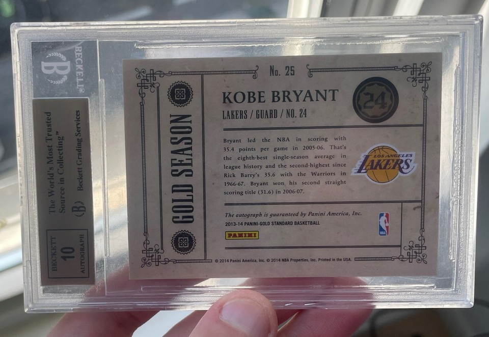 Kobe Bryant 2013 Gold Standard Auto /50 BGS 9.5 Auto 10 | eBay