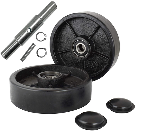 Pallet Jack/Truck Steering Wheels Set with Axle, Fasteners and ...