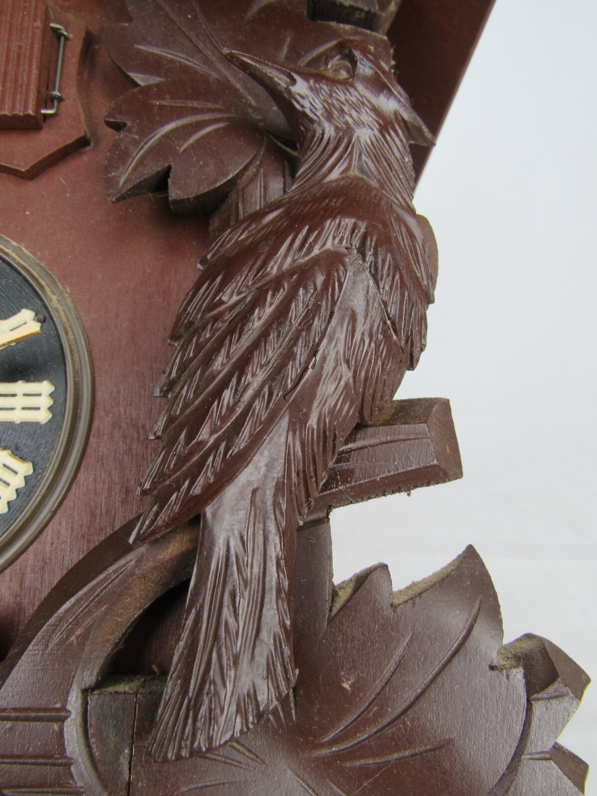 VINTAGE cuckoo clock GERMANY Black Forest EMPEROR WALTZ double door ...