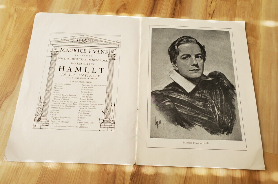 Shakespeare Hamlet Program 1938 Maurice Evans Playbill Webster Ffolkes NY Vintag | eBay