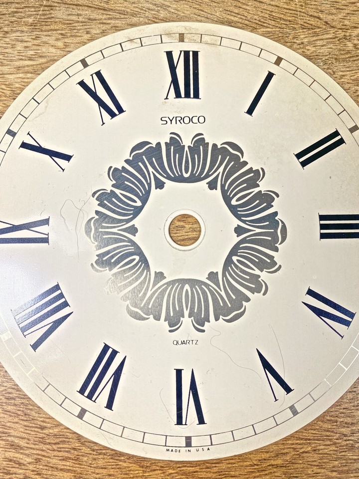 Vintage Syroco Metal Clock Dial Pan (5.48 Inches / 139.4mm Diameter ...