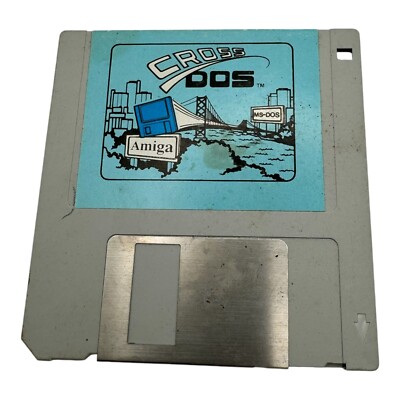 CrossDOS 3.5" Floppy Disk For Amiga & MS-DOS Computers Vintage 1989 ...