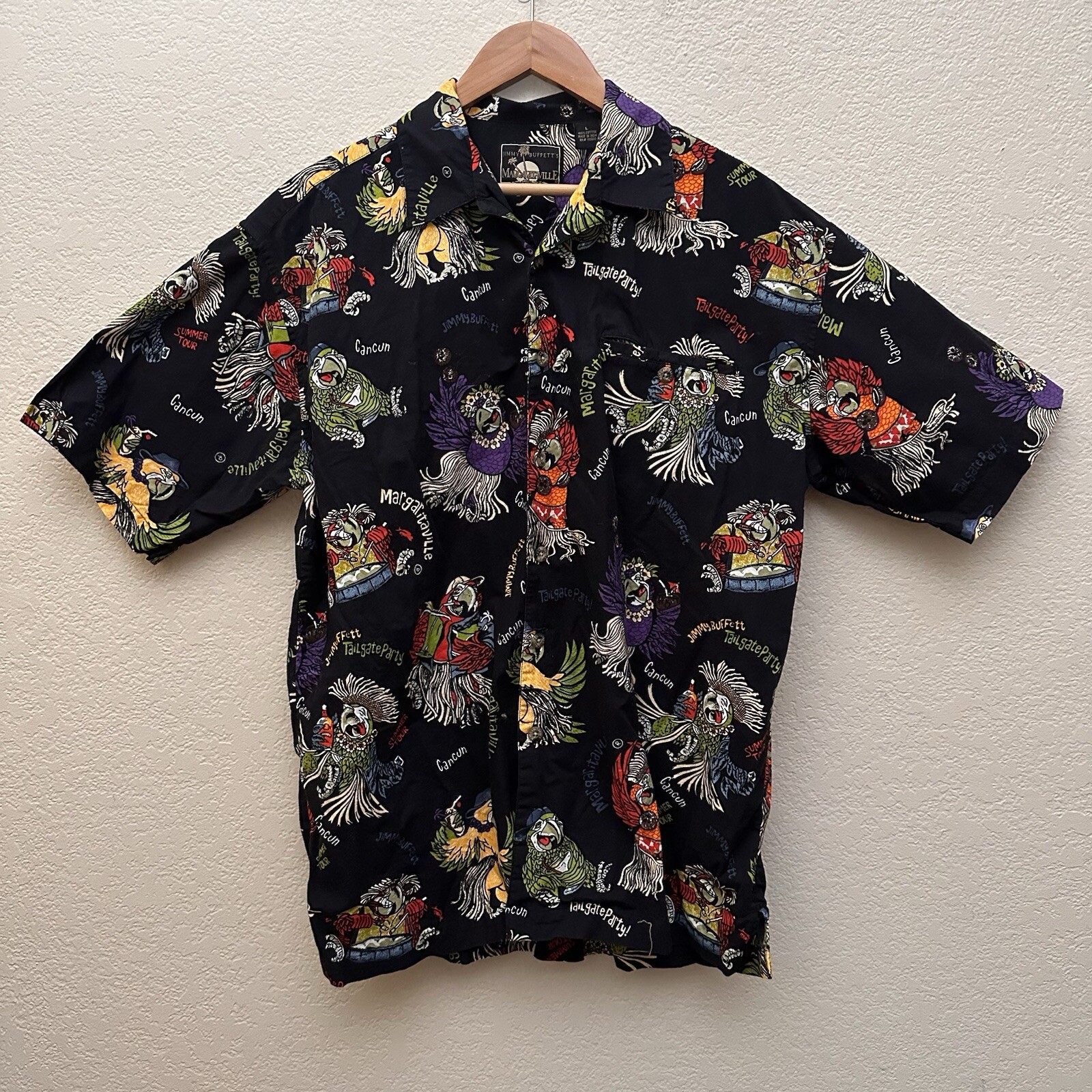 Margaritaville Jimmy Buffet Button Up Shirt Large - Gem