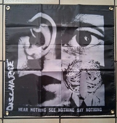 Discharge Hear Nothing See Nothing 2x2 Ft Banner Flag | eBay